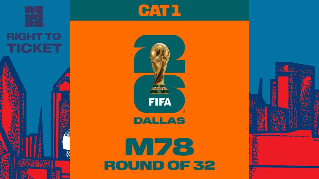 Collectible also valid as Right To Ticket Category 1 for M78 Dallas ...