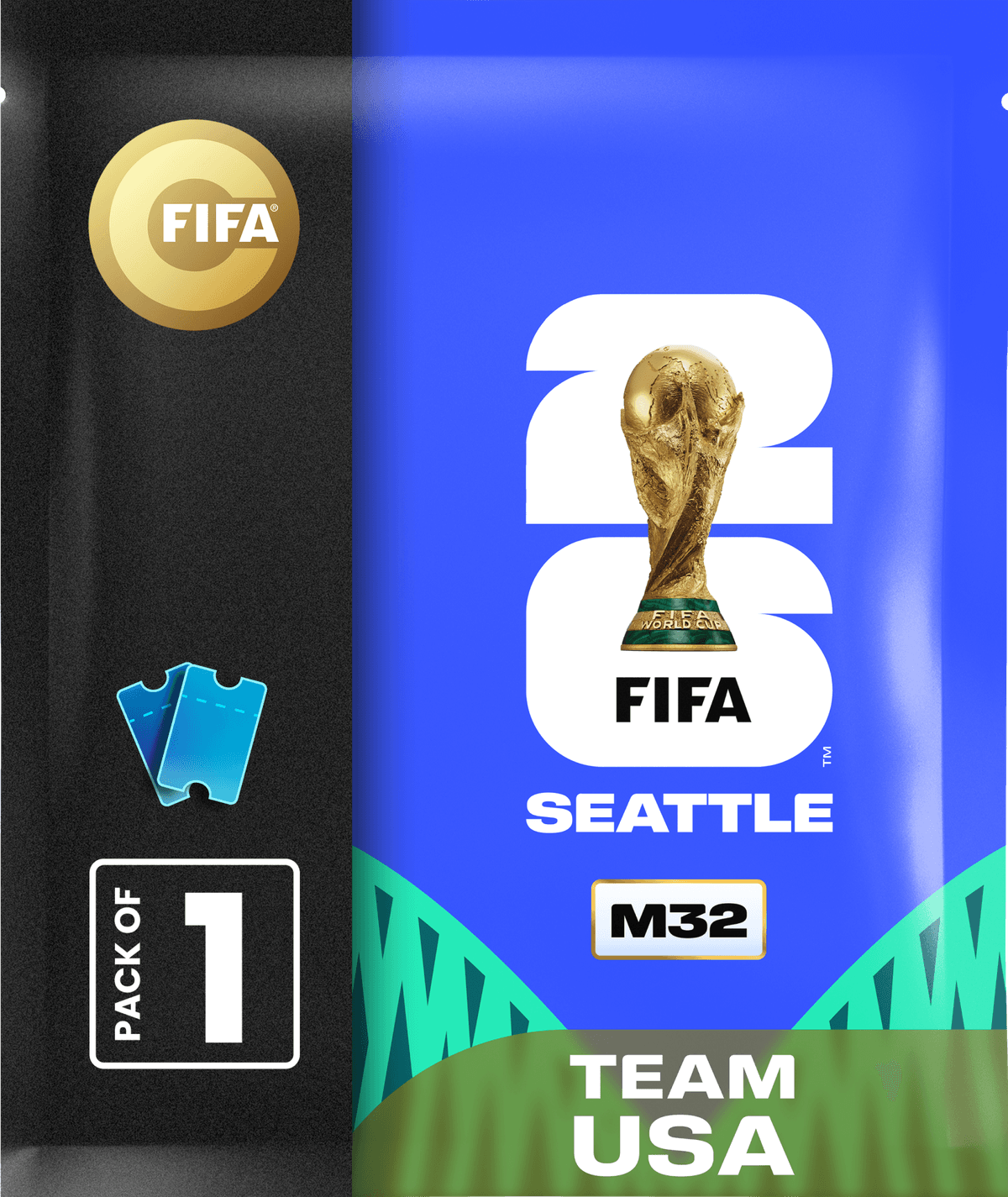 Collectible also valid as RTB for 2 tickets to M32 Seattle - FIFA Collect